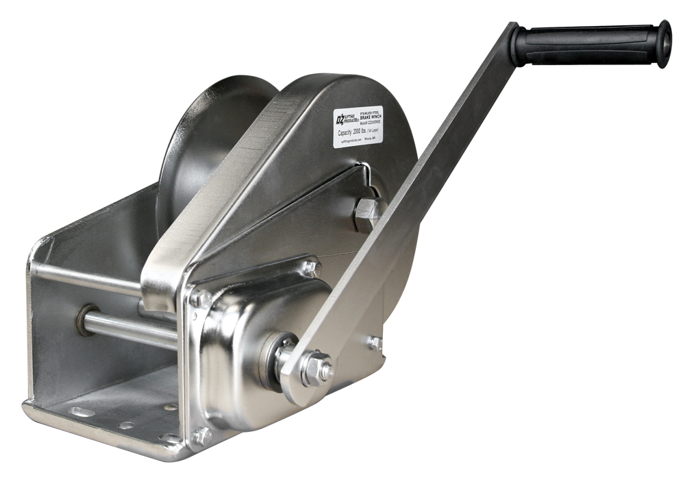 2000 lb stainless steel brake winch with drill drive adaptor | OZ ...