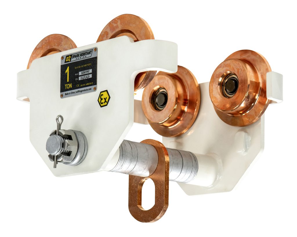 1 T Spark Resistant Push Beam Trolley | OZ Lifting Products