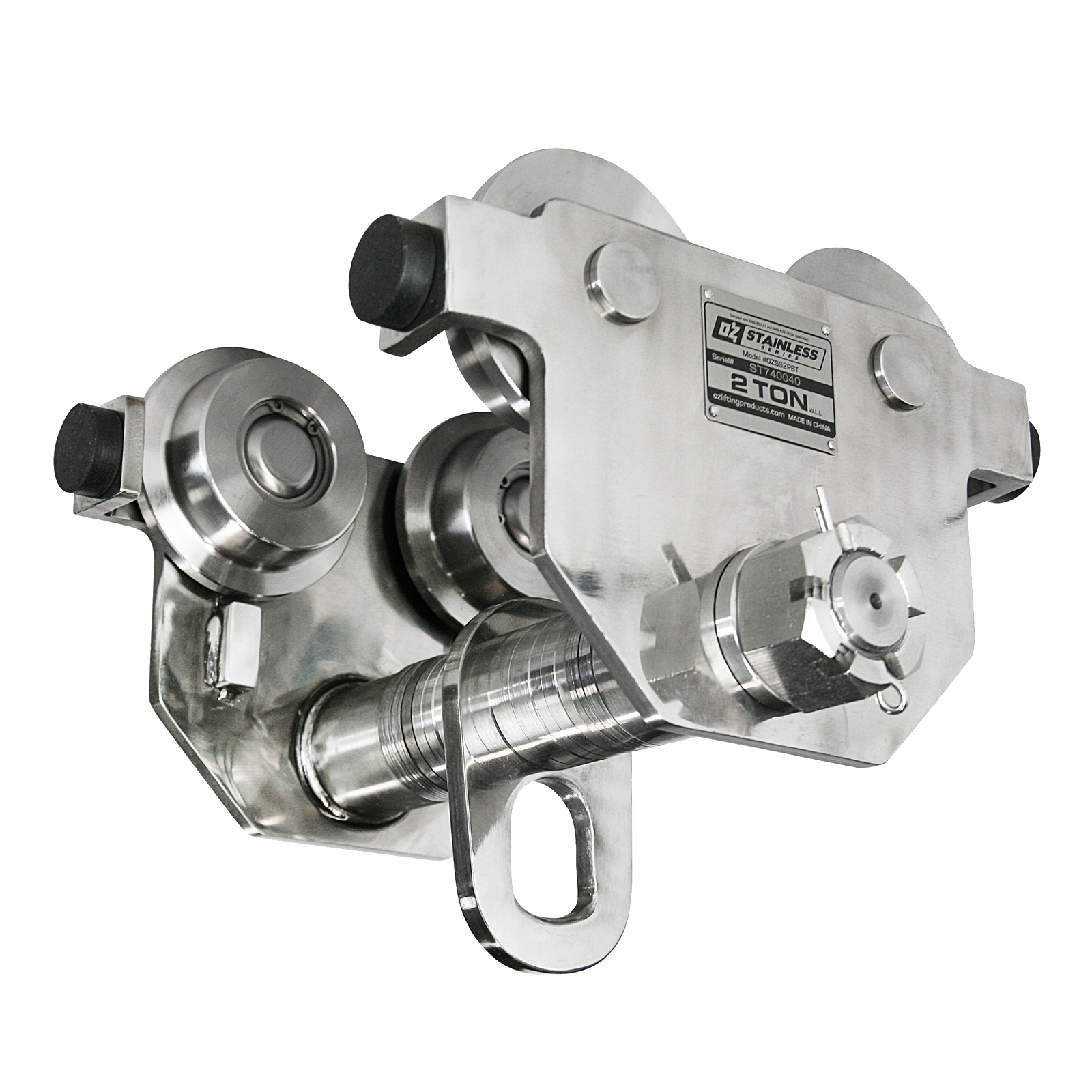 2 T Stainless Steel Push Beam Trolley | OZ Lifting Products