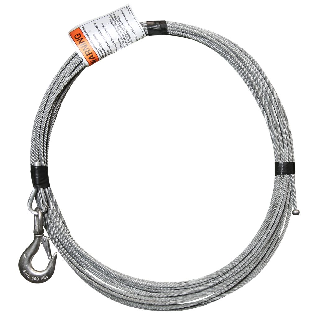 3/16" x 70' lift - Galvanized cable assembly with ball end fitting and ...